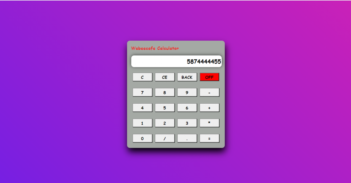 Simple jquery calculator using HTML, CSS and Jquery | Explore for More